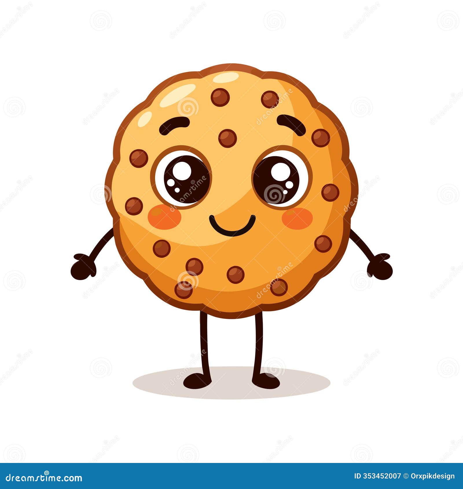 Nibbles The Cookie Monster Unique Illustration Cartoon Vector ...