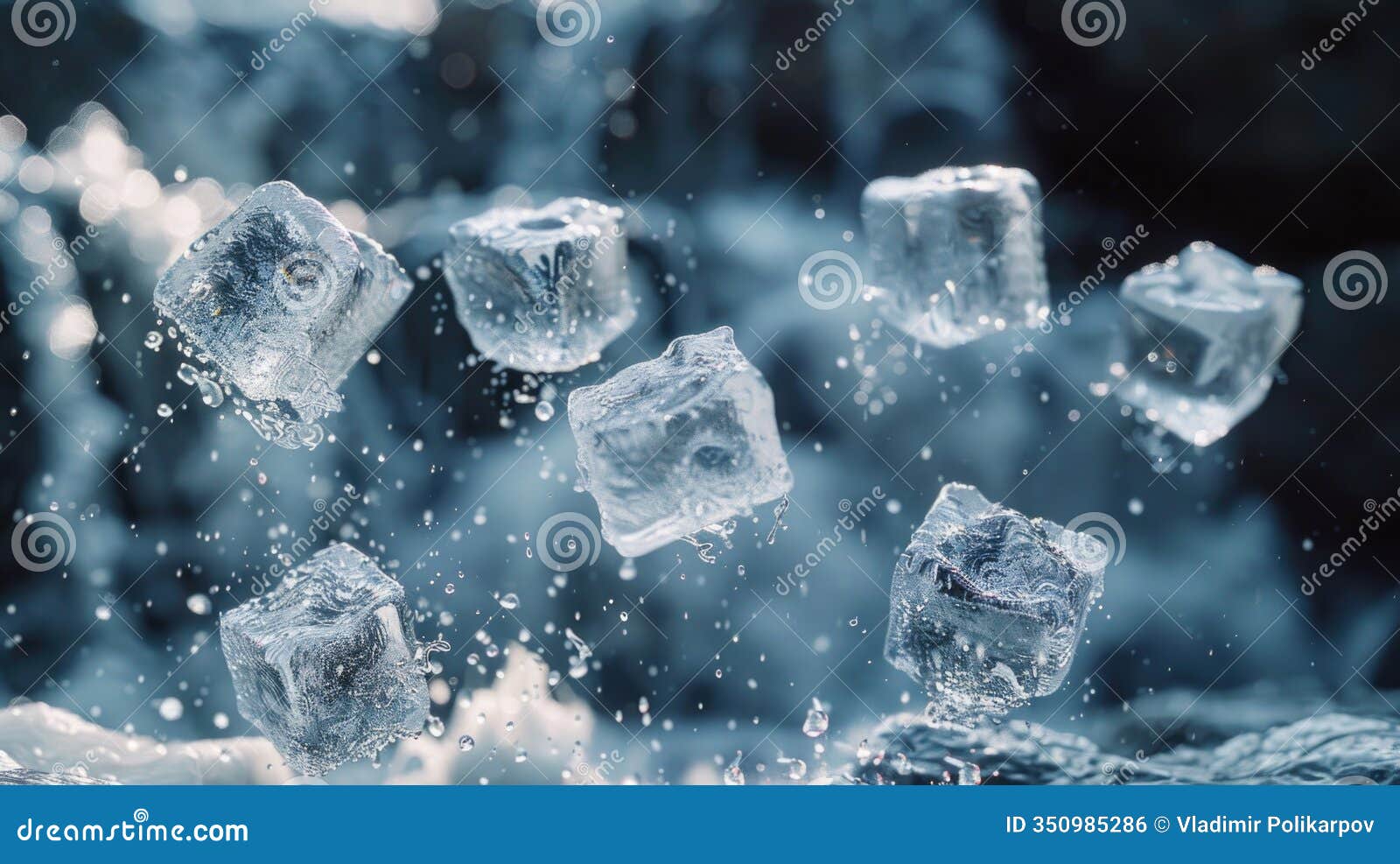 A Unique Image of Ice Cubes Floating in the Air. Perfect for Creative ...
