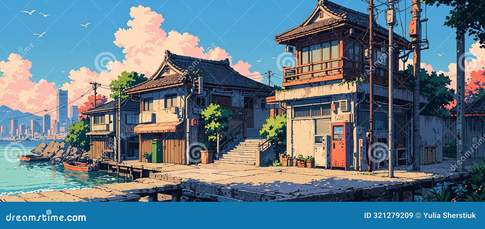 An Enchanting 8-bit Wallpaper Featuring a Lofi Interpretation of a ...