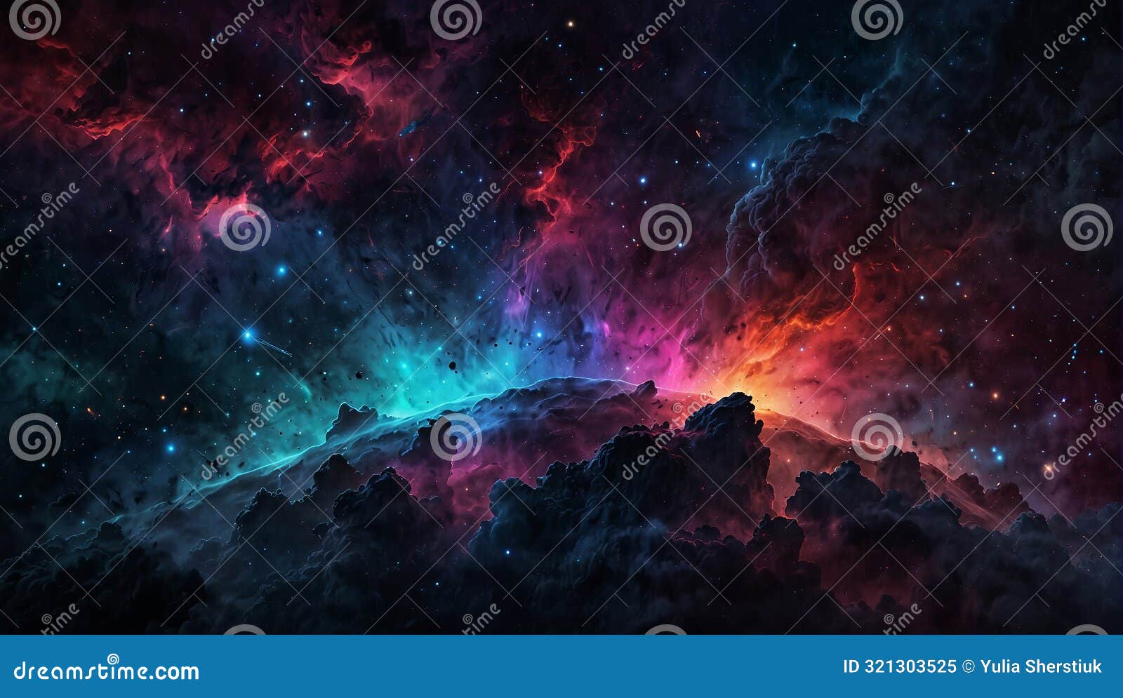 Neon Nebula High Resolution 13k Background for Sci Fi and Gaming ...