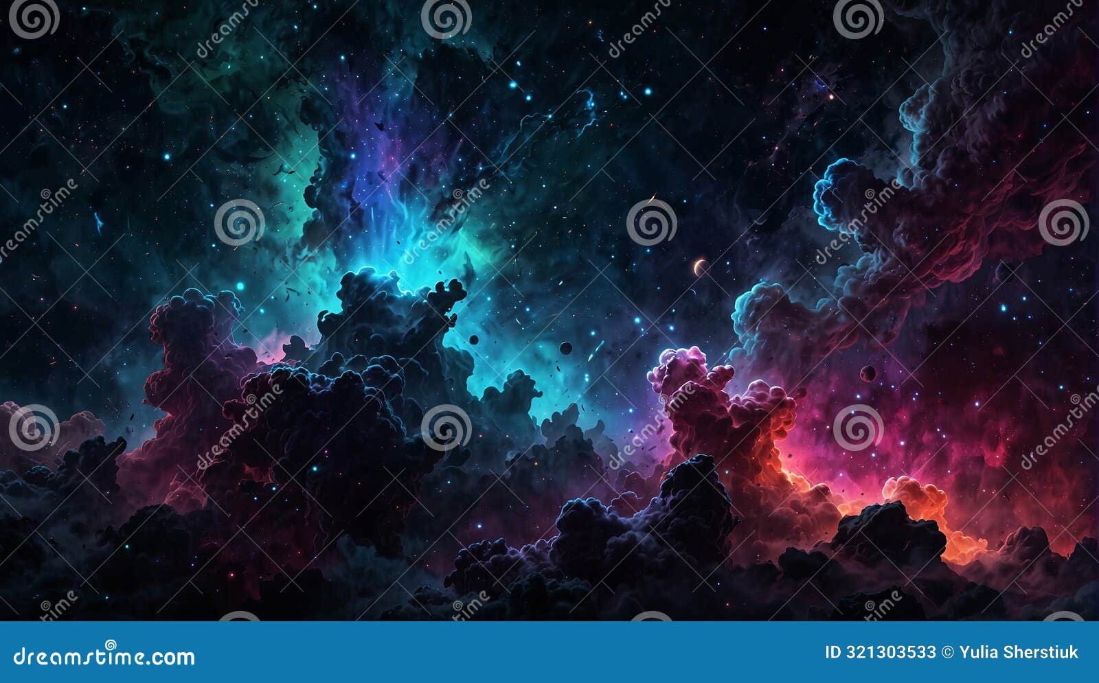 Neon Nebula High Resolution 13k Background for Sci Fi and Gaming ...