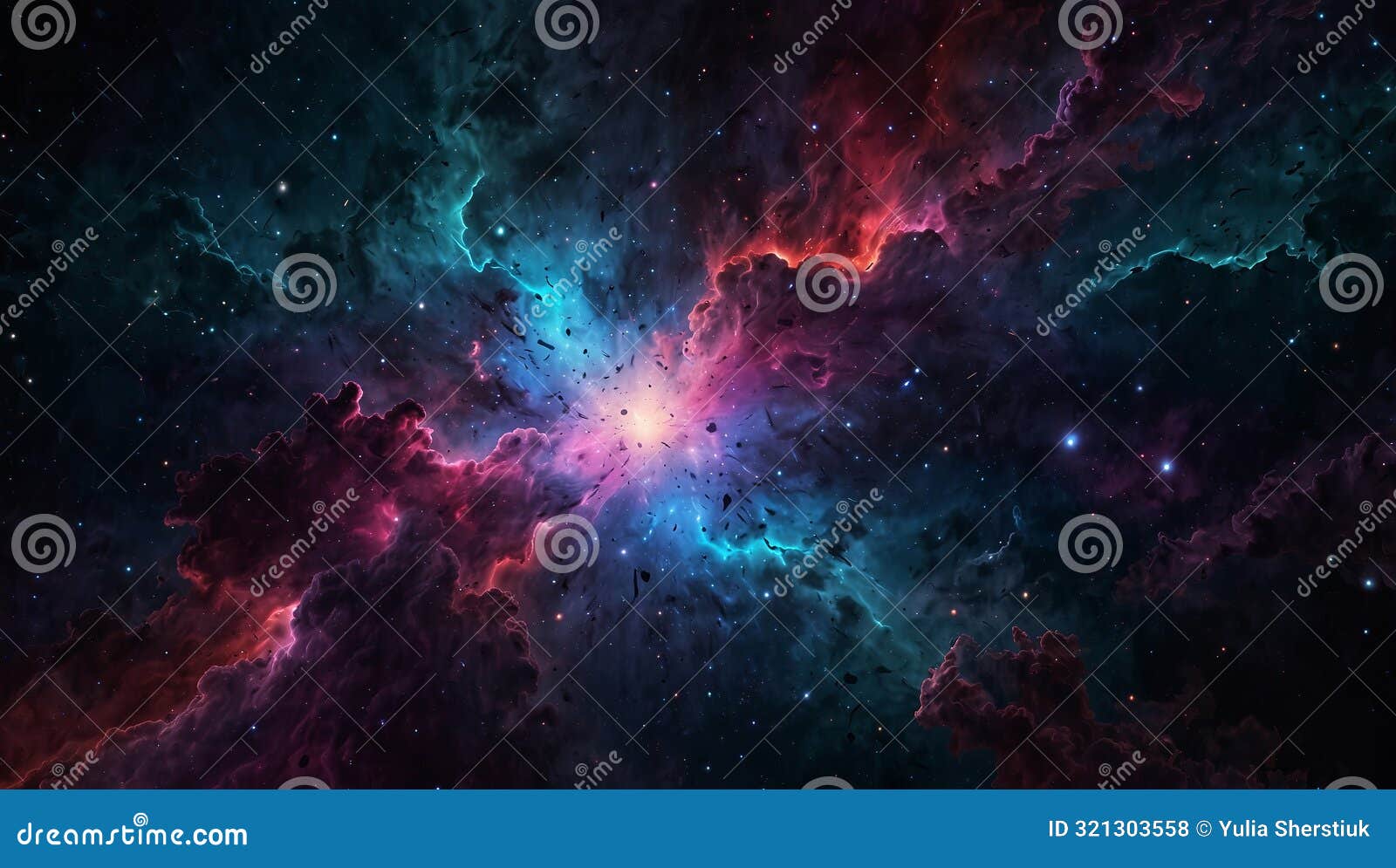 Neon Nebula, High Resolution (13k) Background for Sci-fi and Gaming ...