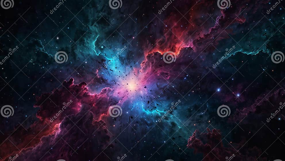 Neon Nebula, High Resolution (13k) Background for Sci-fi and Gaming ...
