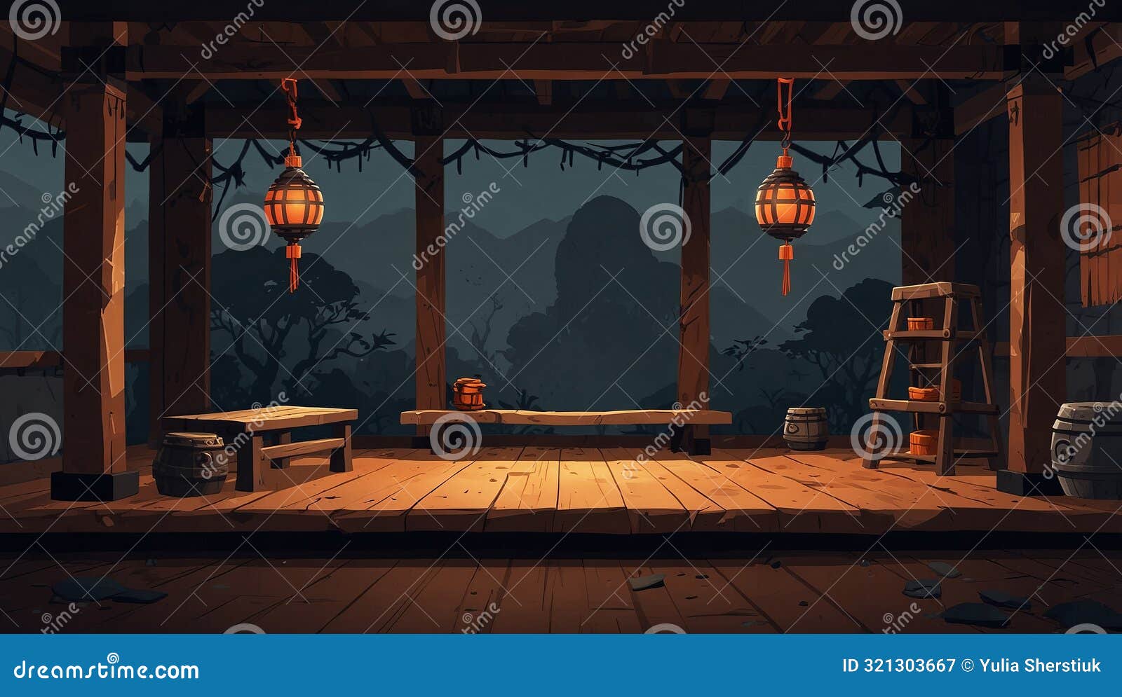 Ninja Dojo Level Background Asset, Training Grounds, Platformer Game ...