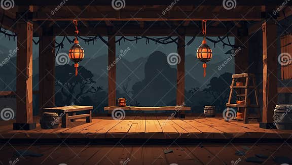 Ninja Dojo Level Background Asset, Training Grounds, Platformer Game ...