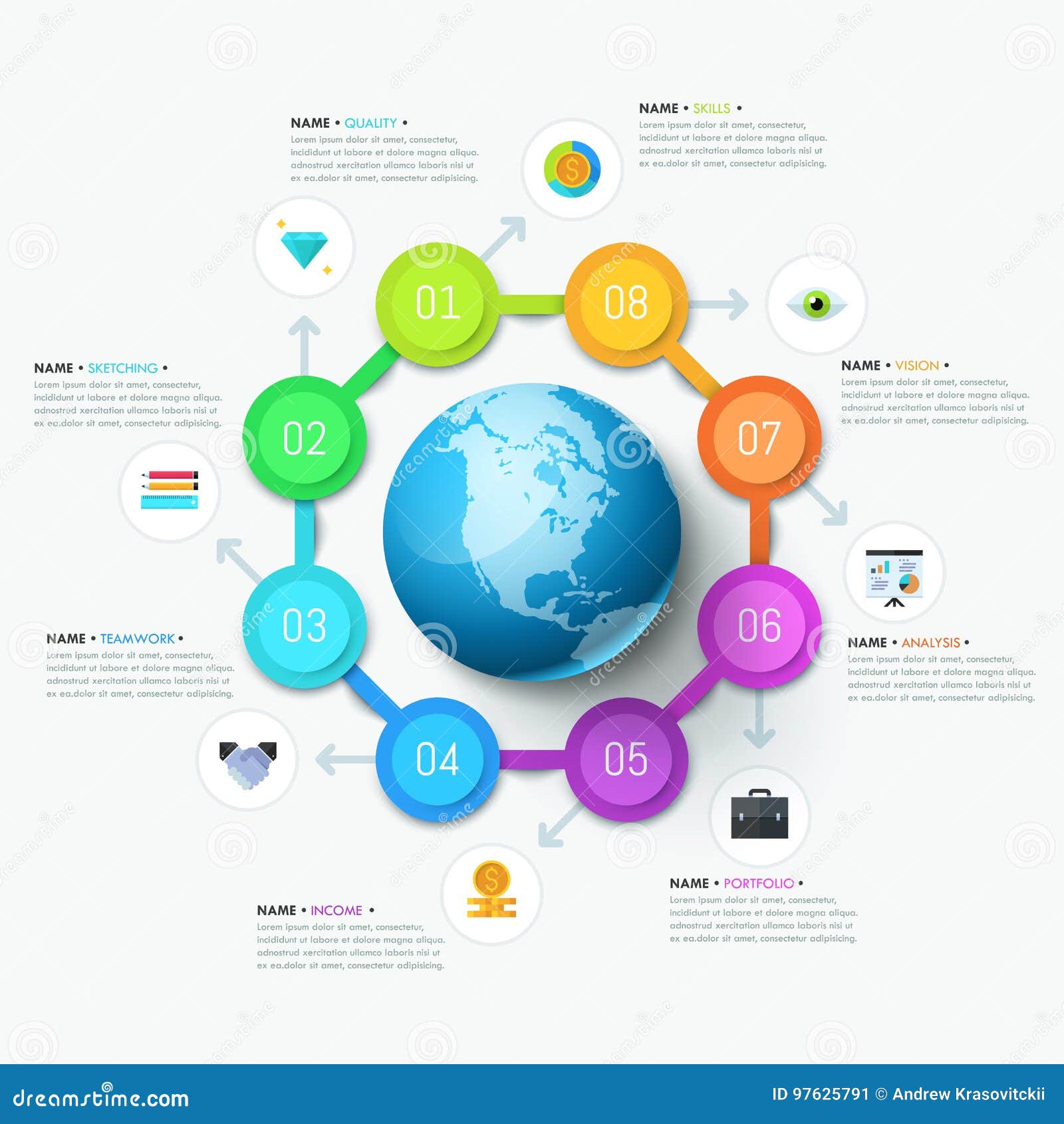 Unique Infographic Design Template Stock Vector - Illustration of ...