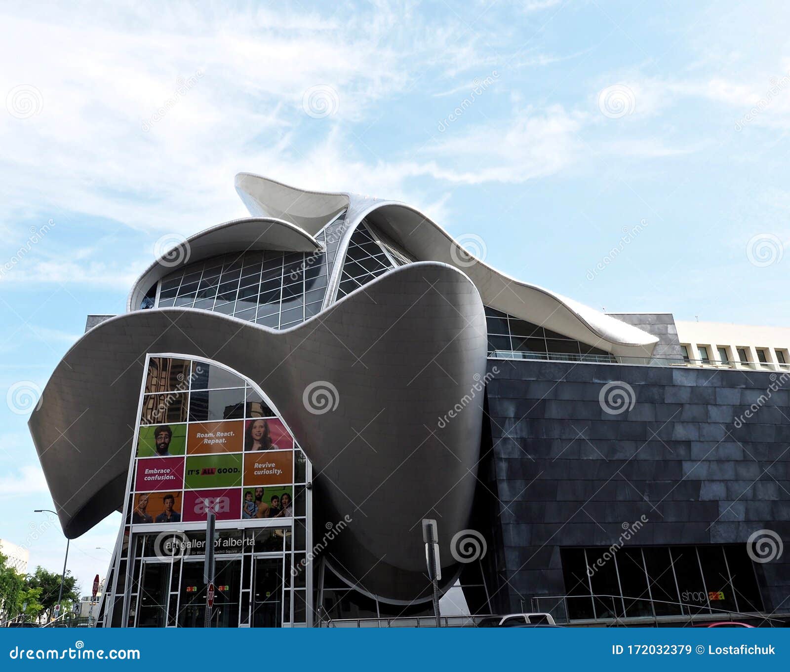Unique Architecture of the Edmonton Art Gallery Editorial Stock Image ...