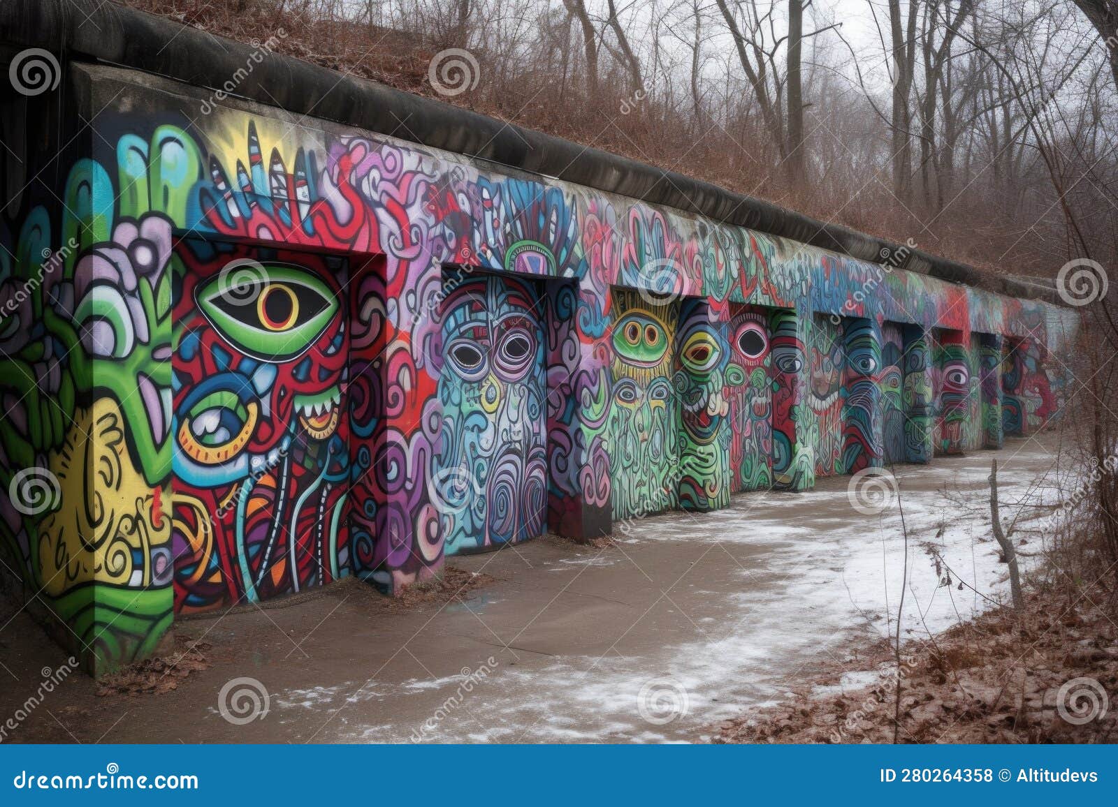 Unique and Intriguing Alien Graffiti, with Vibrant Colors and Patterns ...
