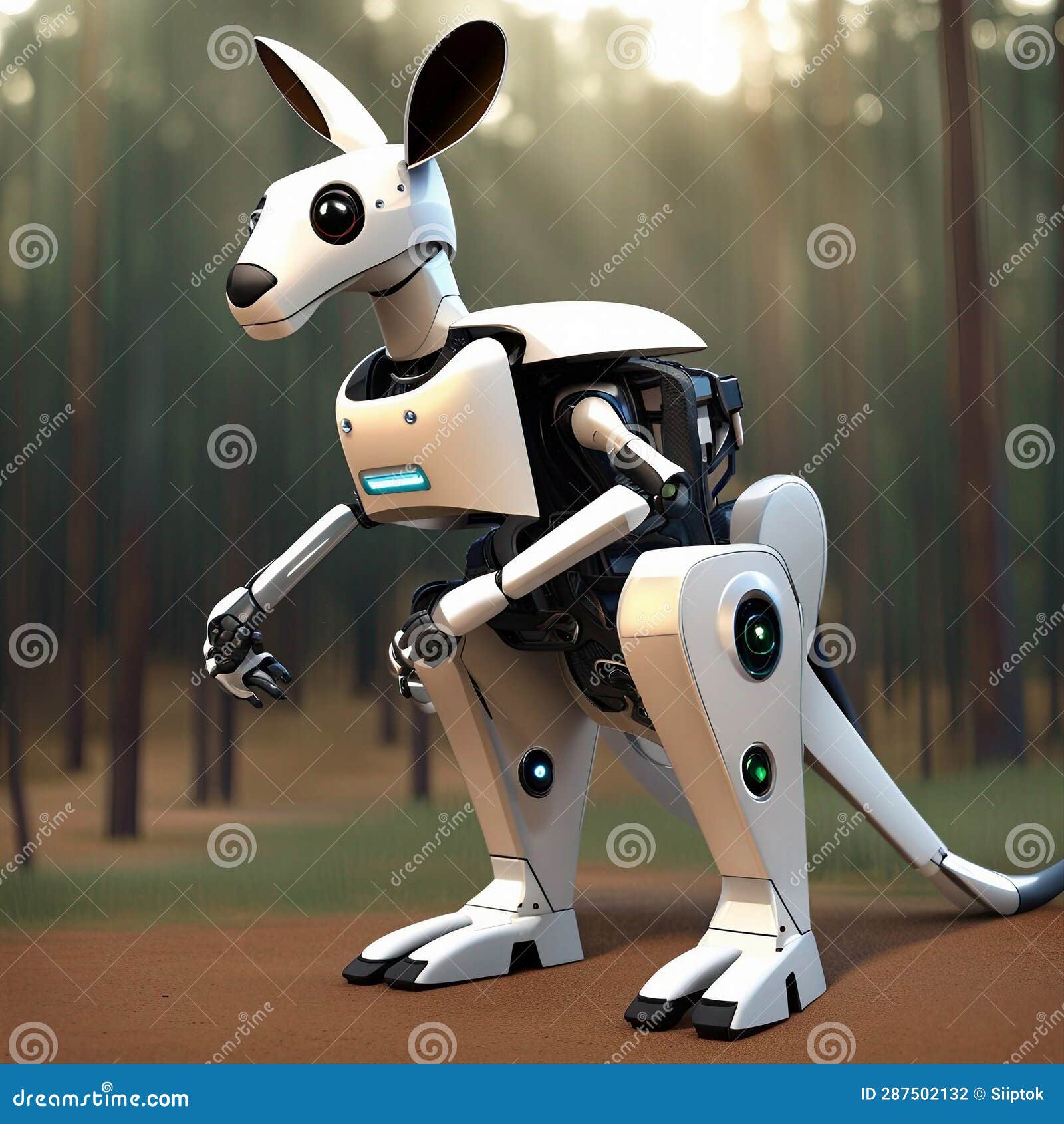 Kangaroo Robot Illustration Background Stock Illustration ...