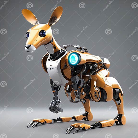 Kangaroo Robot Illustration Background Stock Illustration ...