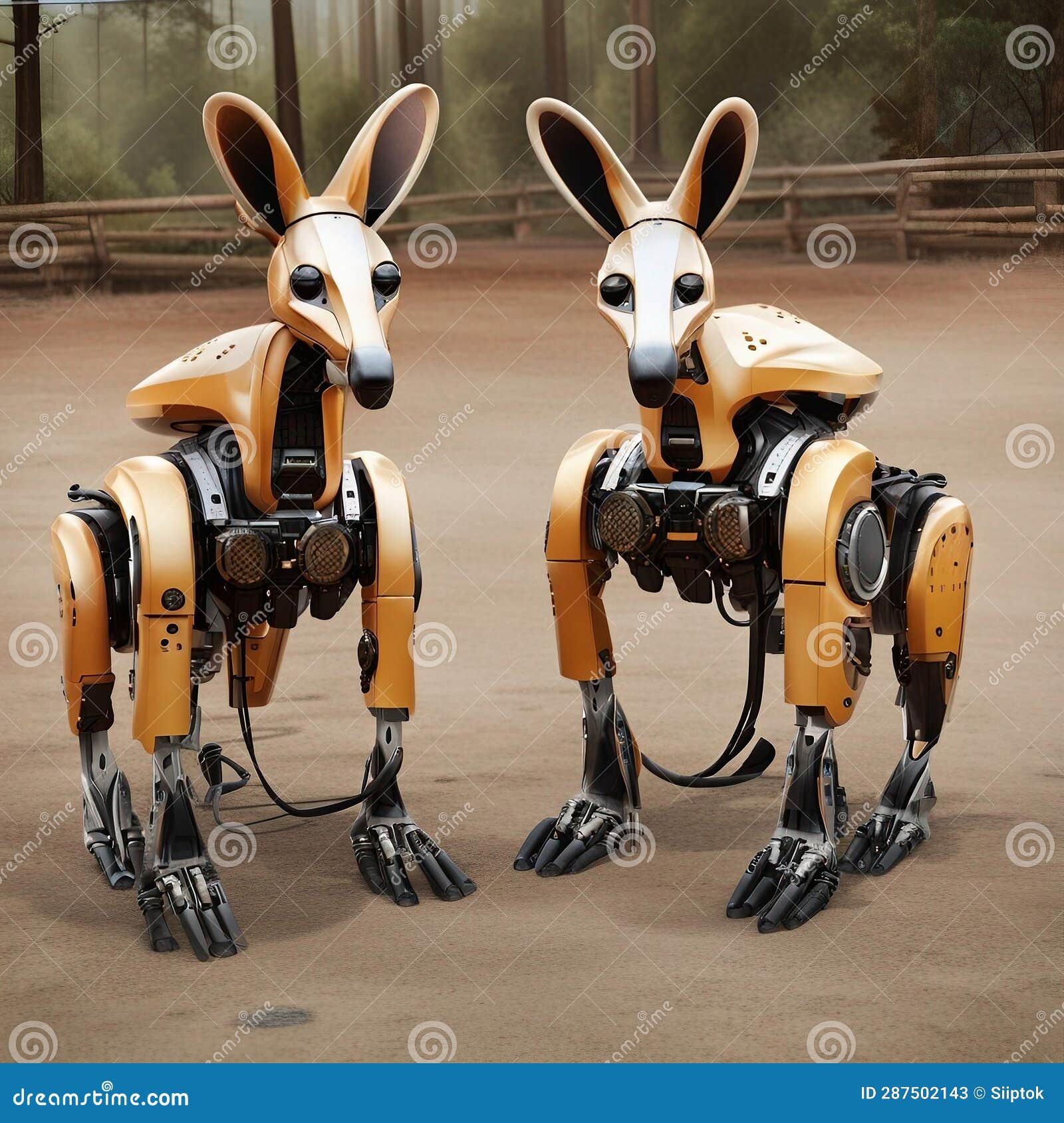 Kangaroo Robot Illustration Background Stock Illustration ...