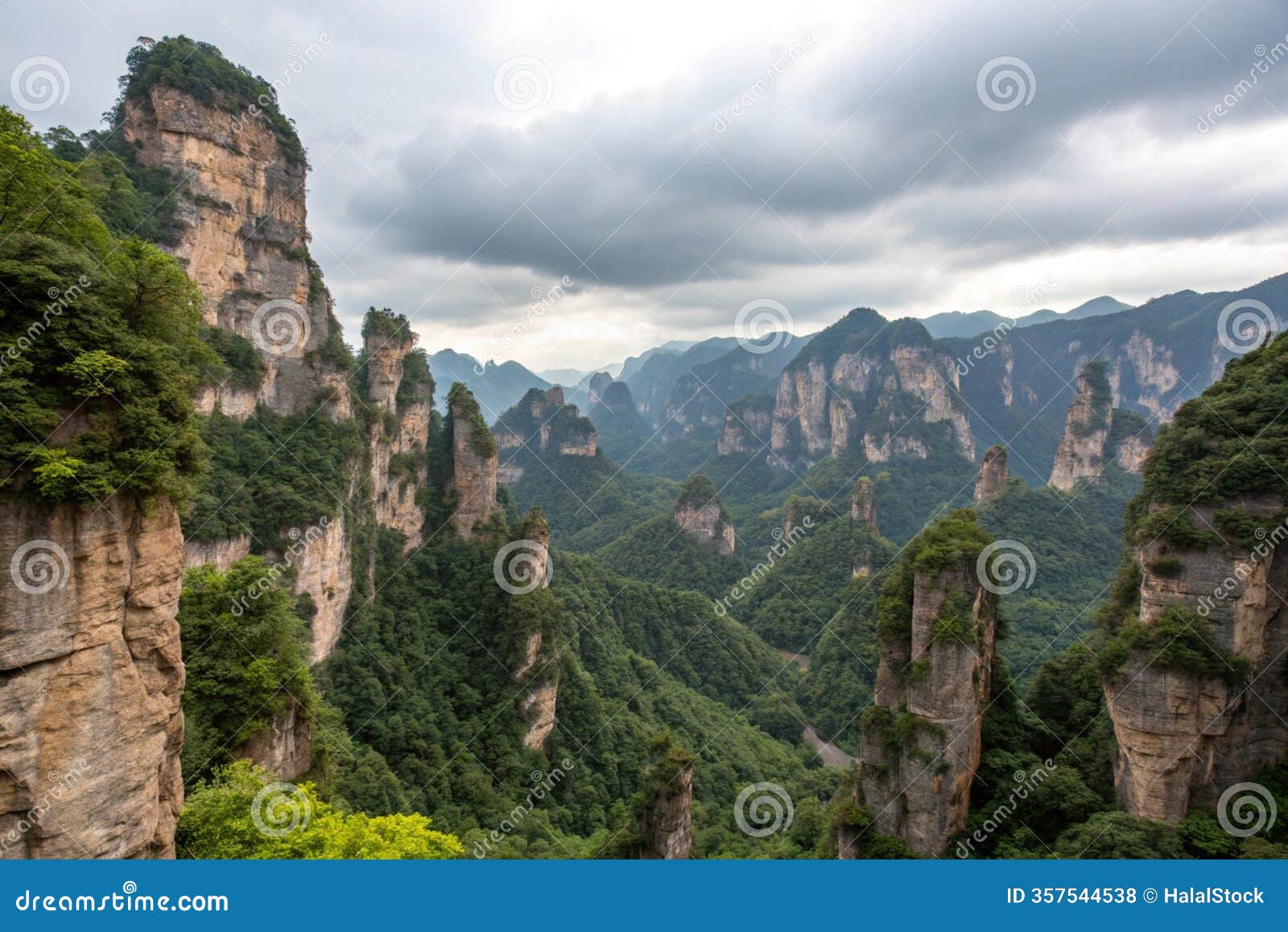 Unique Karst Landforms in Yunnan, China Stock Illustration ...