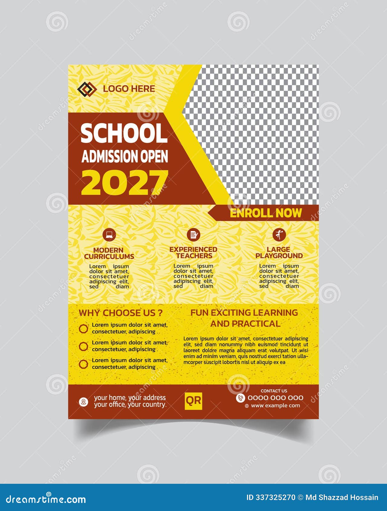 Unique Kids Learning Flyer and School Admission Advertisement Leaflet ...