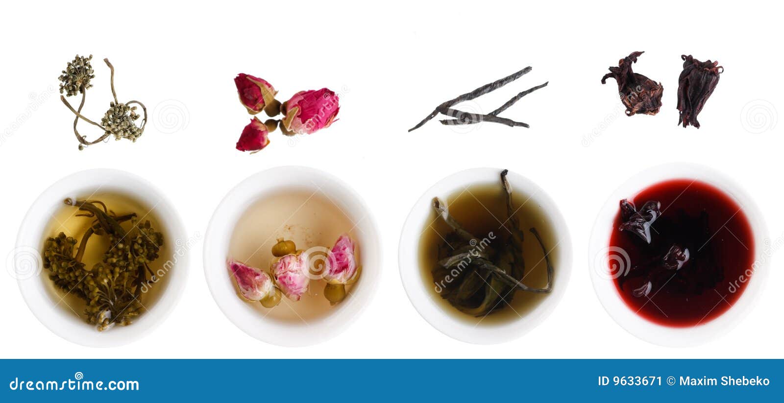 Unique kinds of tea stock image. Image of bowl, daisy - 9633671