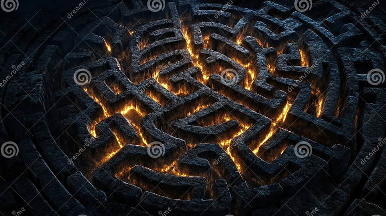 A Unique Labyrinth Shaped Like a Human Brain Features Glowing Pathways ...