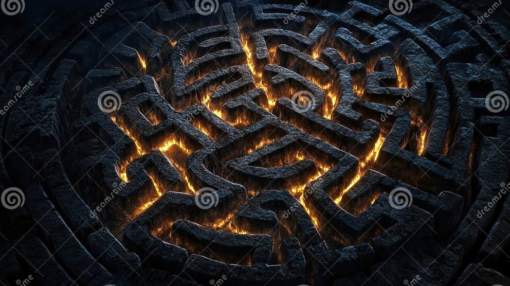 A Unique Labyrinth Shaped Like a Human Brain Features Glowing Pathways ...