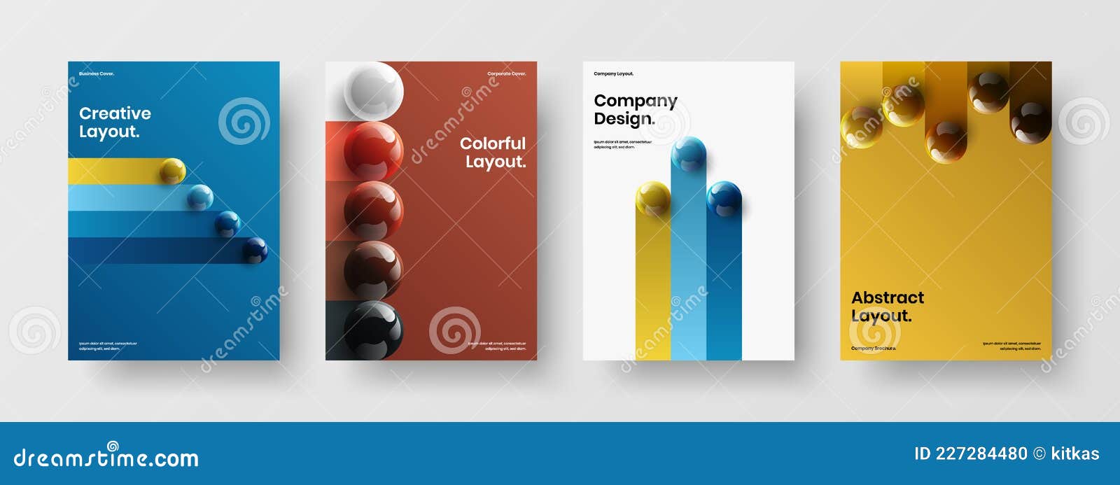 Unique Leaflet Design Vector Concept Bundle Stock Vector - Illustration ...