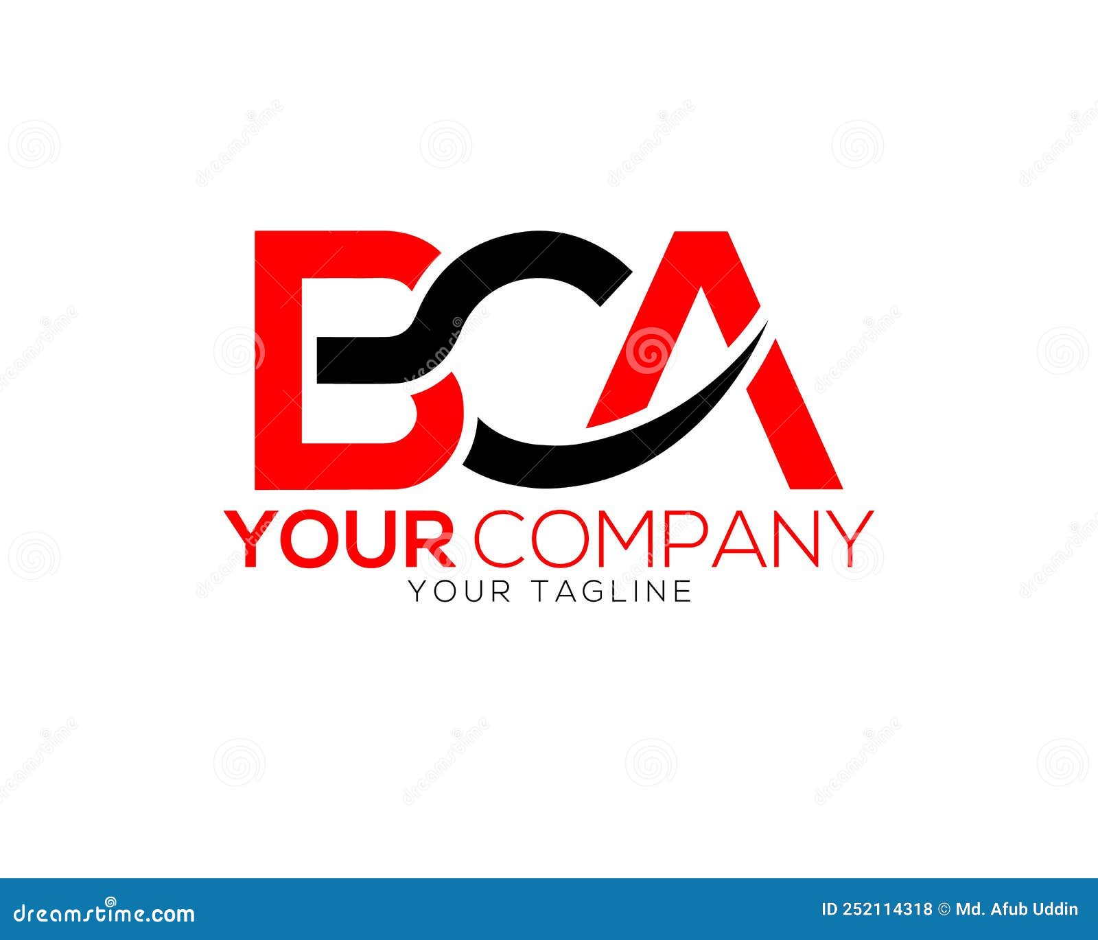 Unique Letter BCA Logo Design Vector Illustration | CartoonDealer.com ...