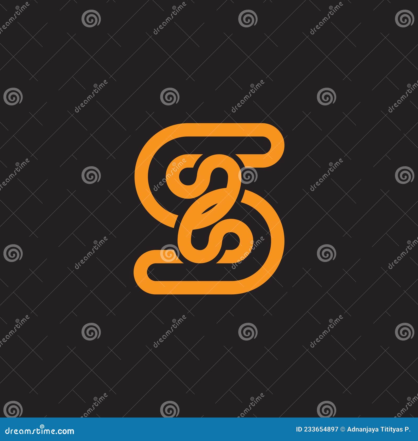 Unique Letter S Geometric Loop Linear Logo Vector Stock Vector ...