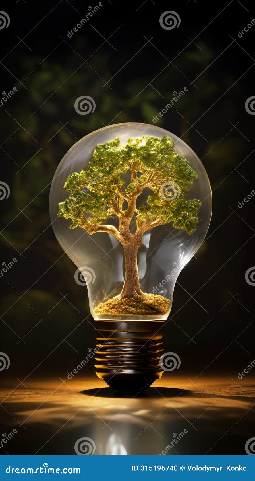 A Unique Light Bulb with an Intricate Tree Design Stock Photo - Image ...