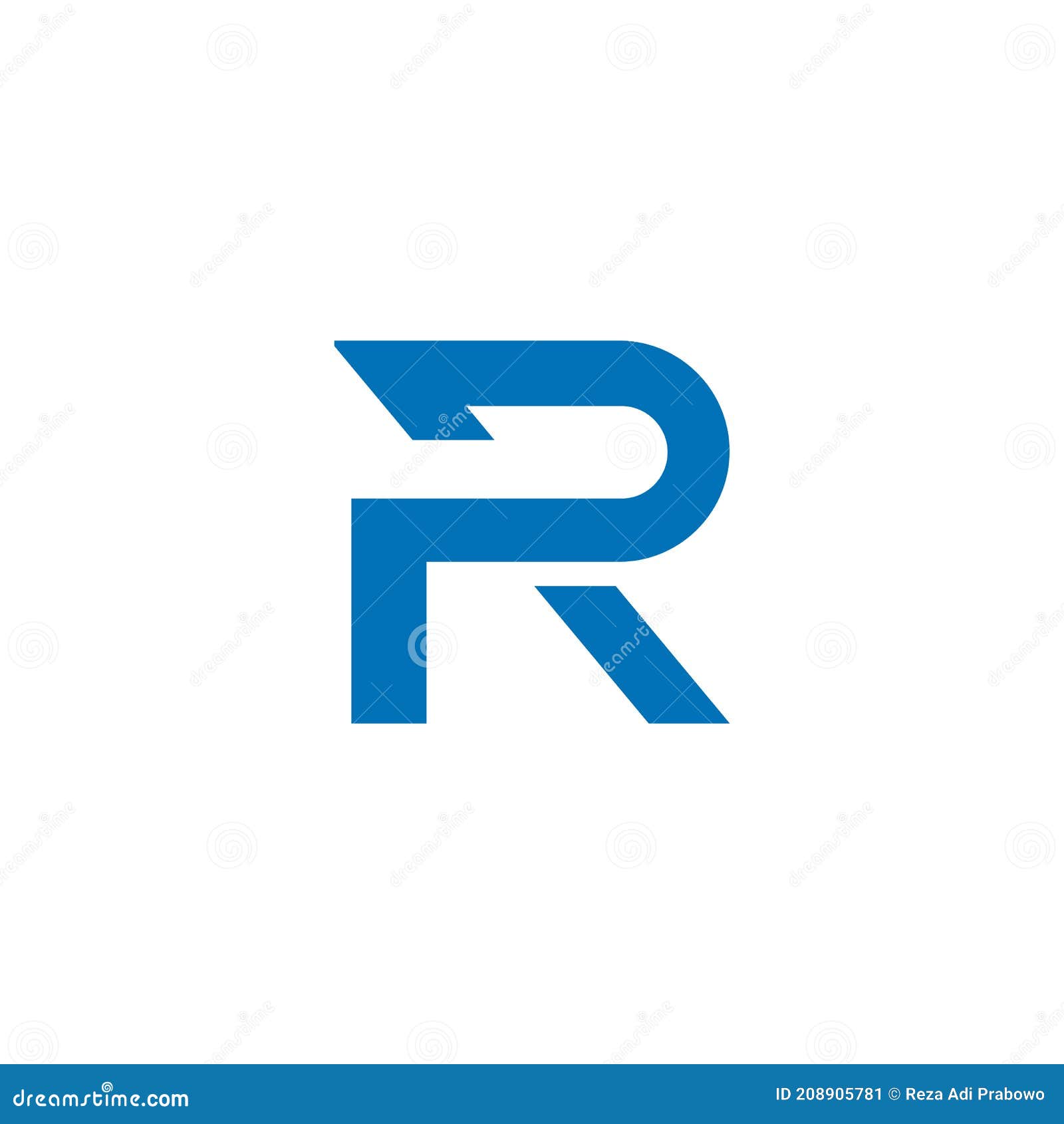 Unique Logo Design Letter R Simple and Elegant Stock Illustration ...