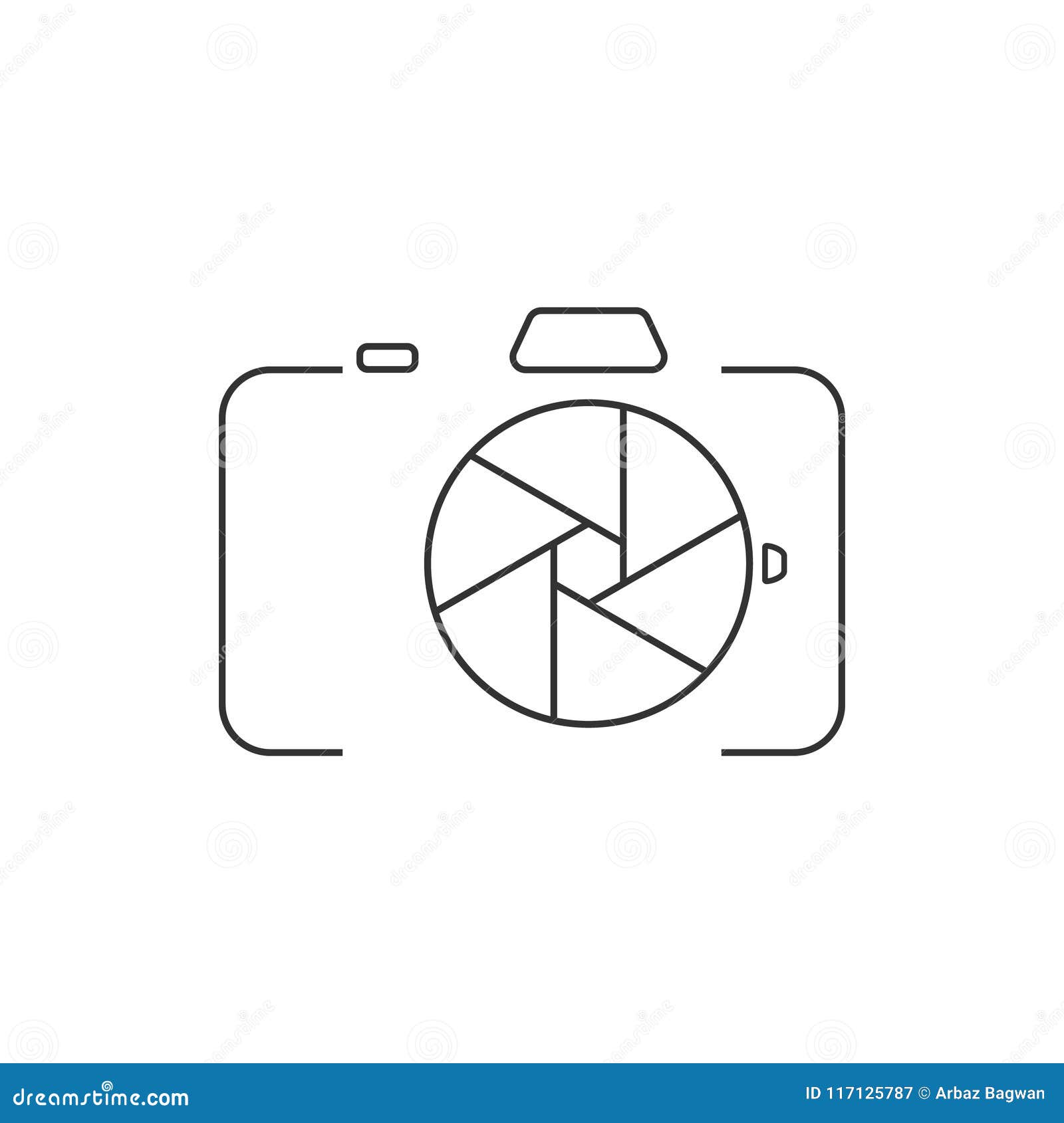Camera DSLR icon stock vector. Illustration of modern - 117125787
