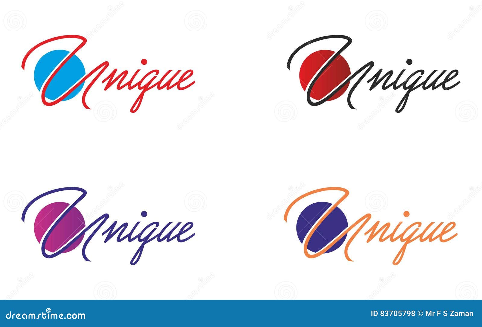 Unique Logo stock vector. Illustration of artistical - 83705798