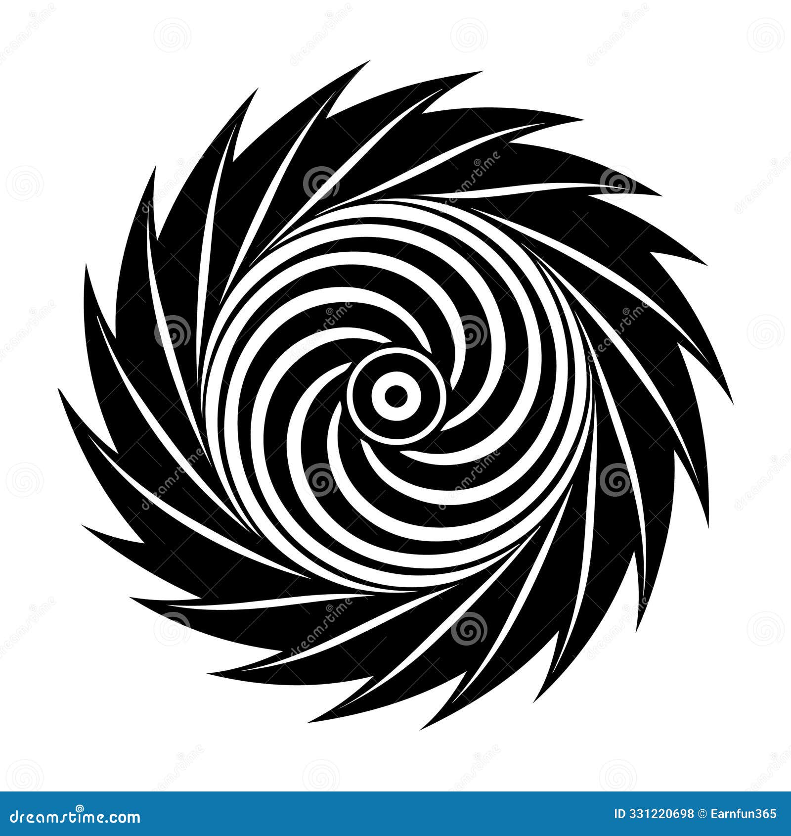 An Unique Logo about Swirling Vortex Stock Illustration - Illustration ...