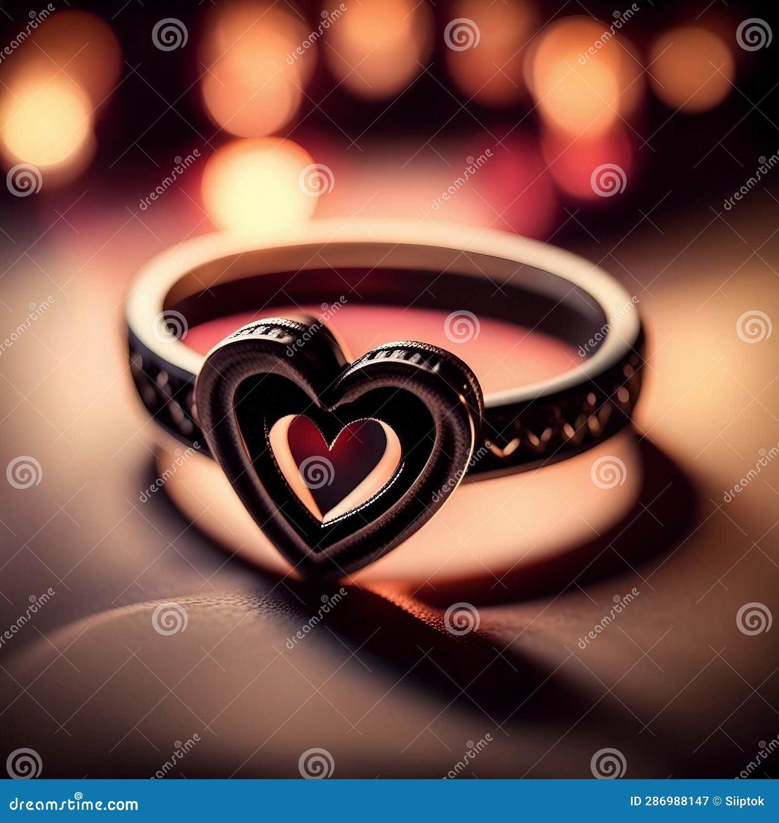 Love Heart Wedding Ring Background Stock Illustration - Illustration of ...