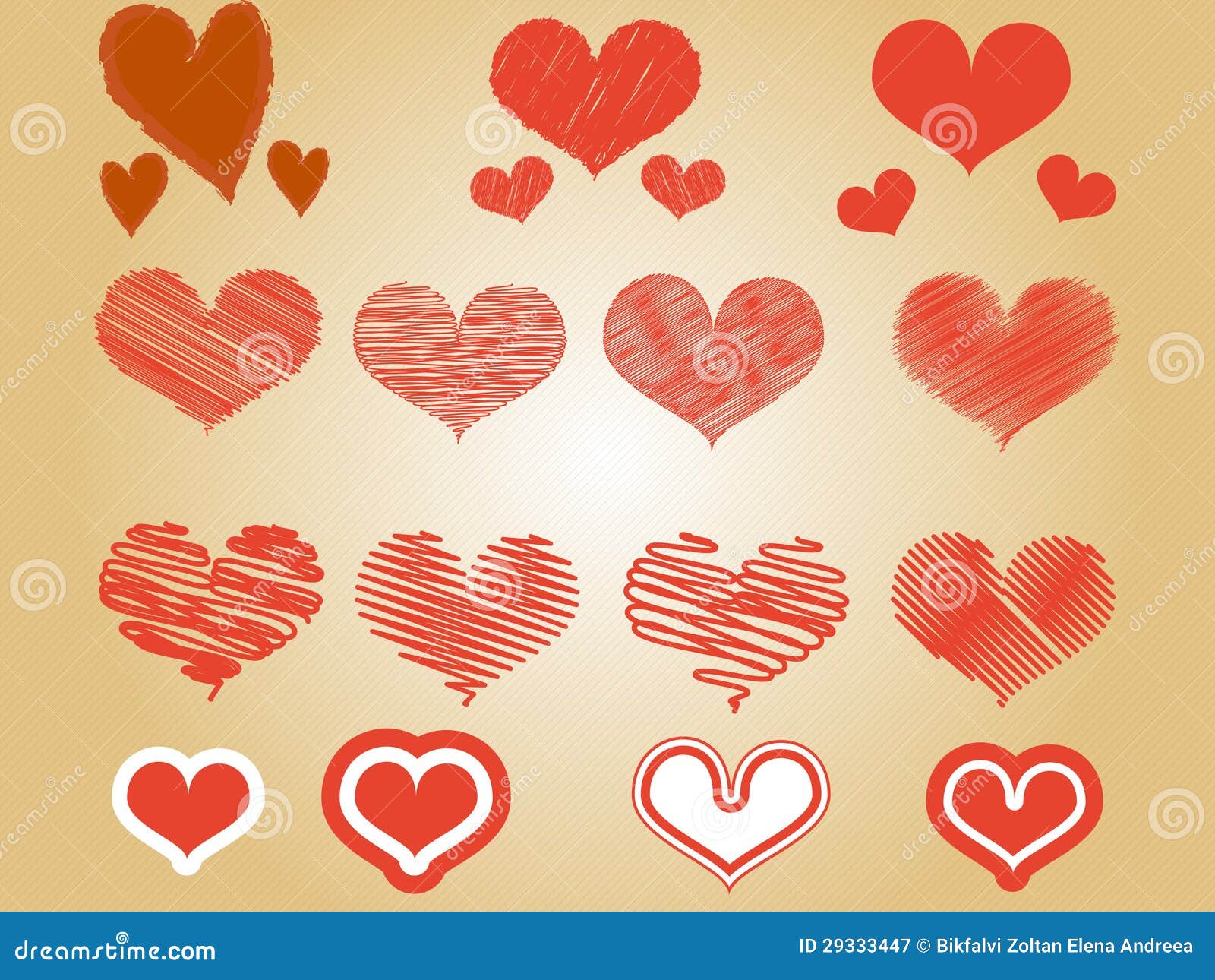 Unique Love Set stock illustration. Illustration of greetings - 29333447