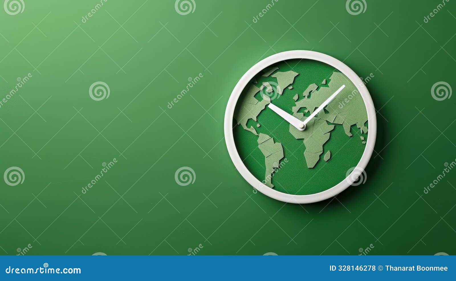 Unique Low Poly Wireframe Earth Clock Displaying Land Resource ...