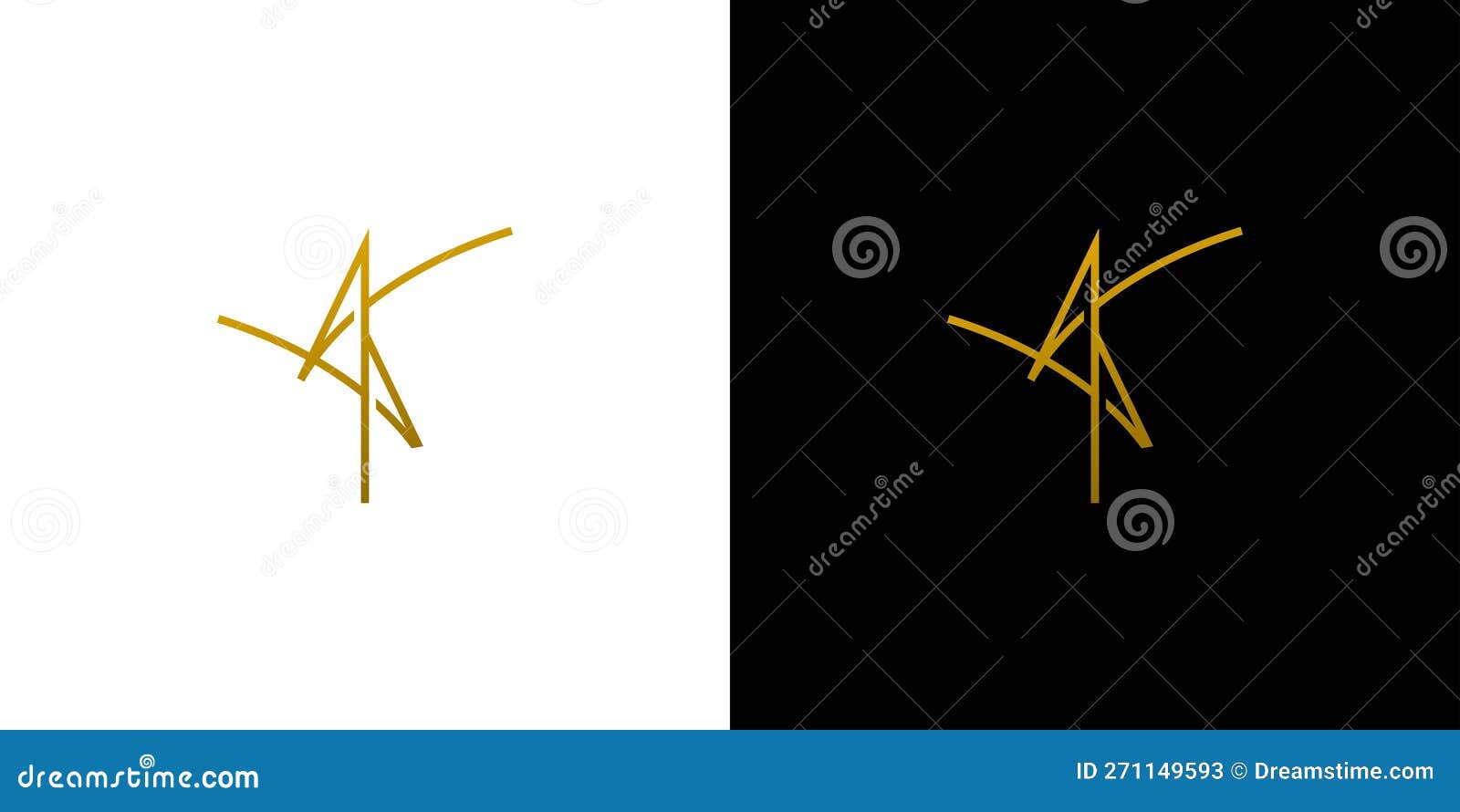 Unique and Luxury AA Letter Initials Logo Design Stock Vector ...