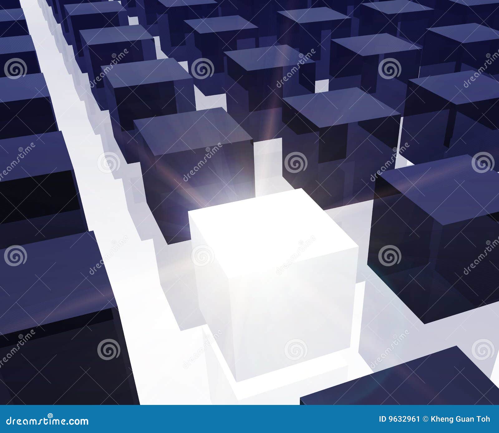 Unique among many stock illustration. Illustration of difference - 9632961