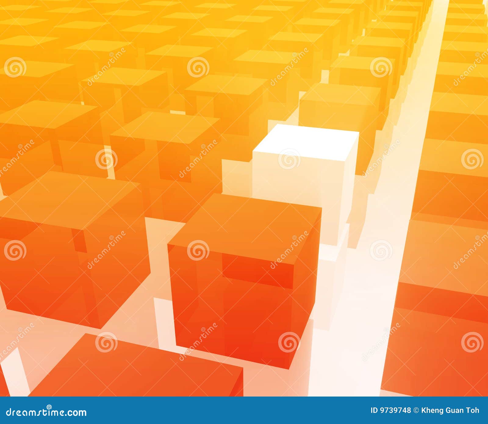 Unique among many stock illustration. Illustration of render - 9739748