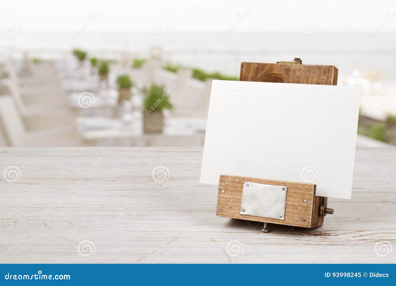 Unique Mockup Menu Frame on Table Over Blurred Restaurant Interior ...