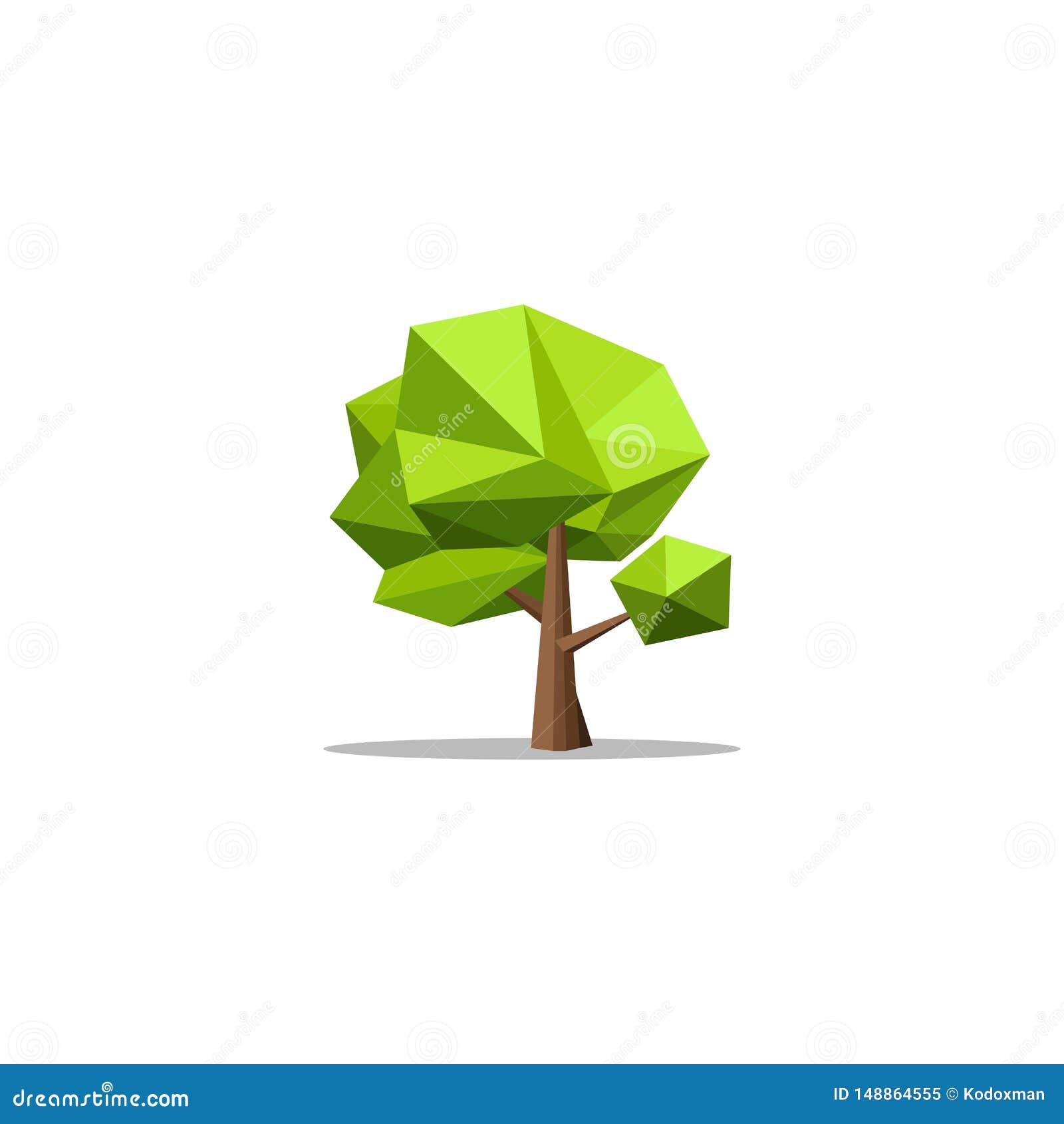 Unique Modern Abstract Polygon Geometric Tree Vector Illustrations ...