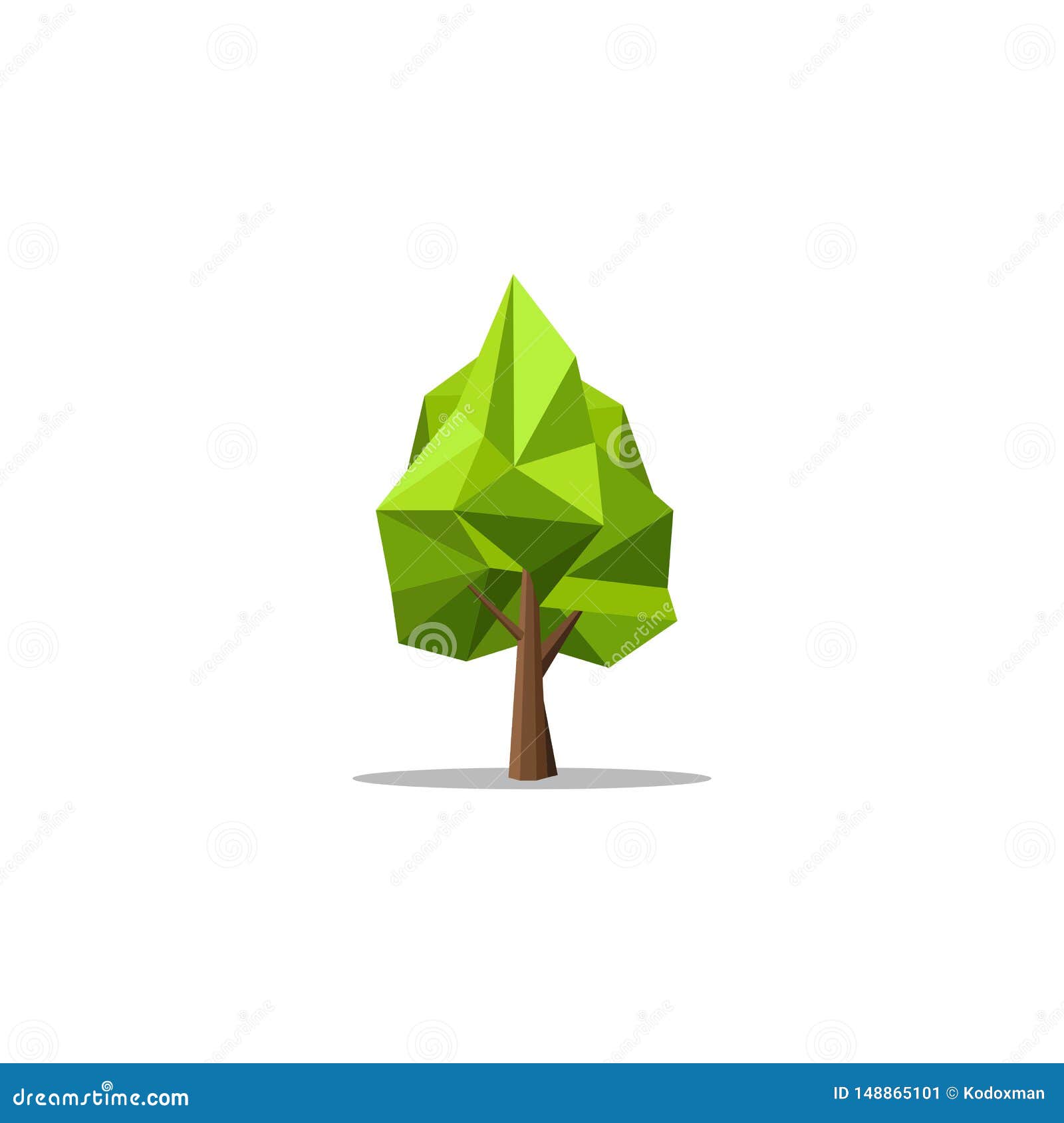 Unique Modern Abstract Polygon Geometric Tree Vector Illustrations ...