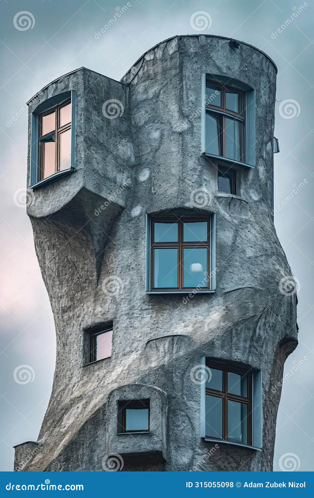 Unique Modern Architecture with Abstract Building Design Stock ...