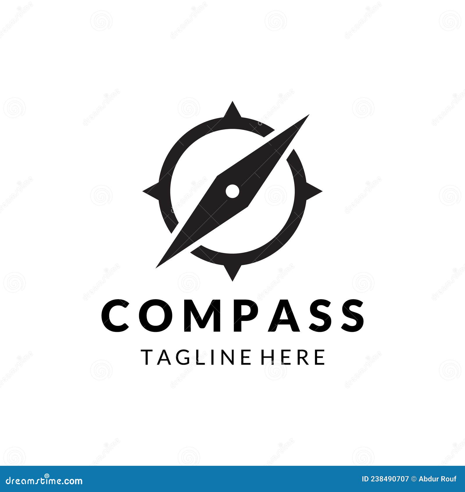 Black Compass Vector Logo Template Stock Vector - Illustration of ...