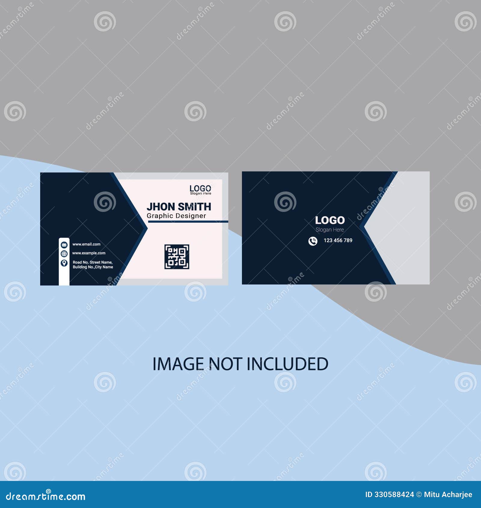 Unique Modern Business Visiting Card Design Template Stock Illustration ...