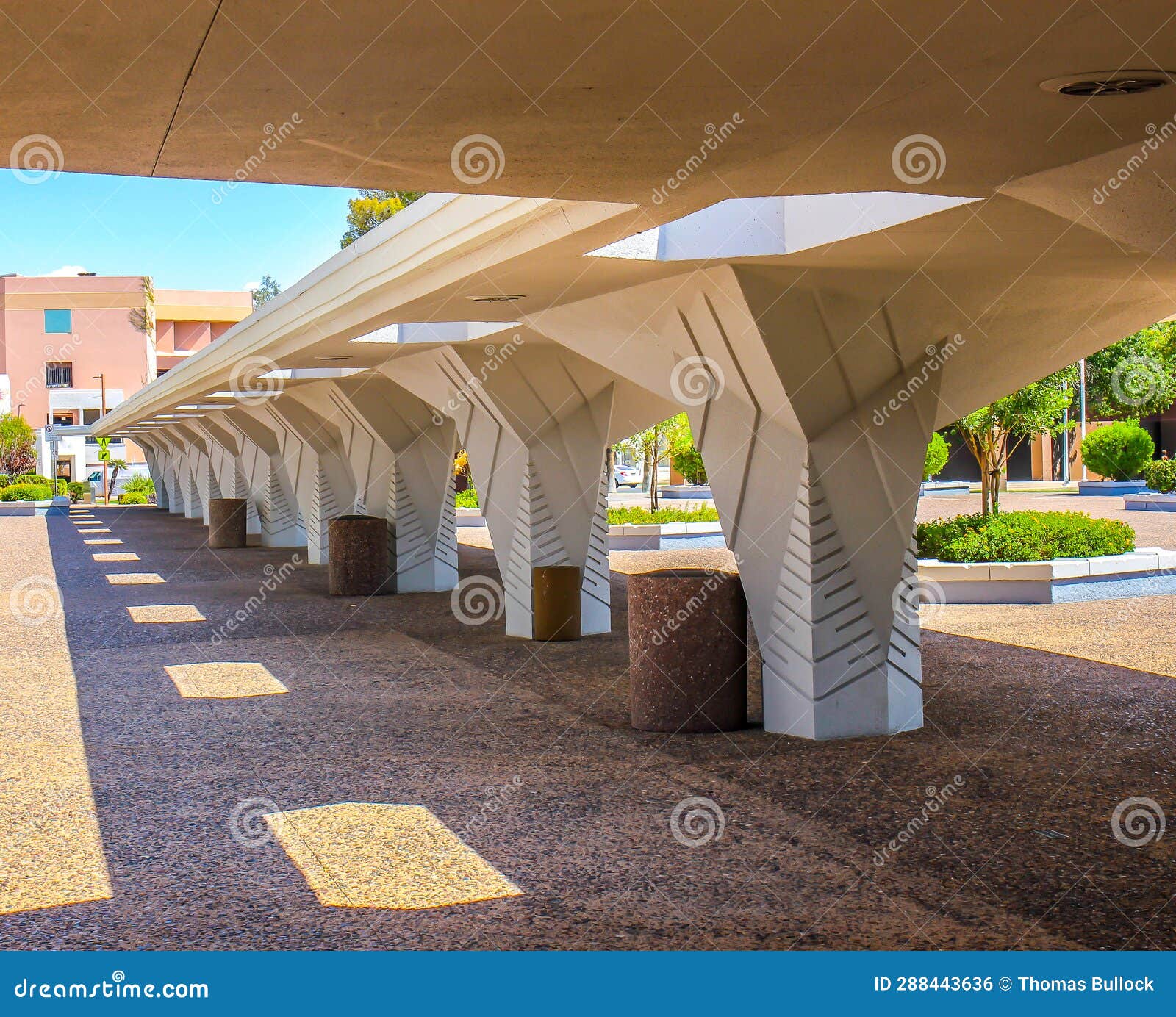 Unique Modern Columns Architecture at Convention Center Stock Photo ...