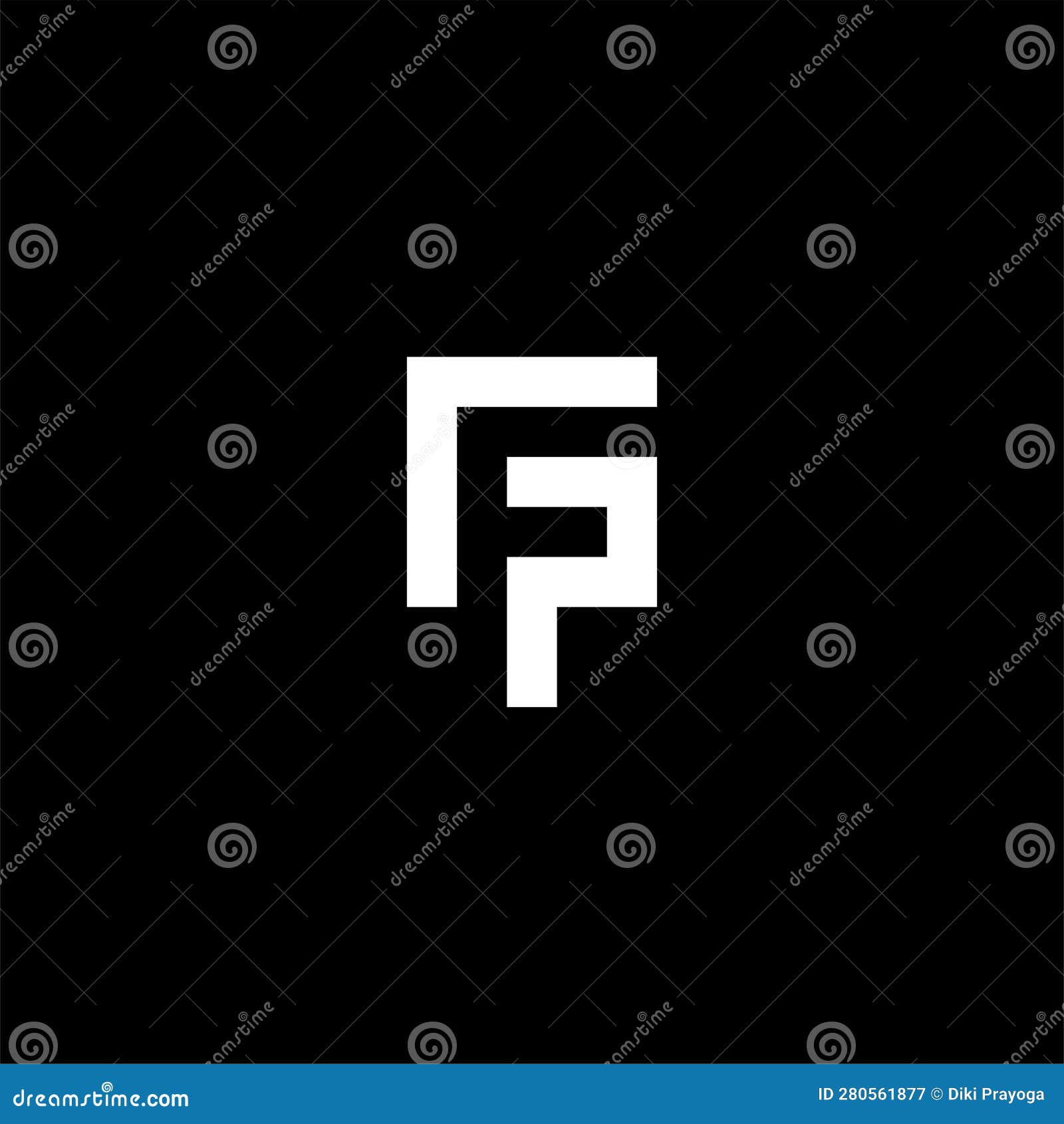 Unique and Modern FB Initials Logo Design Stock Illustration ...