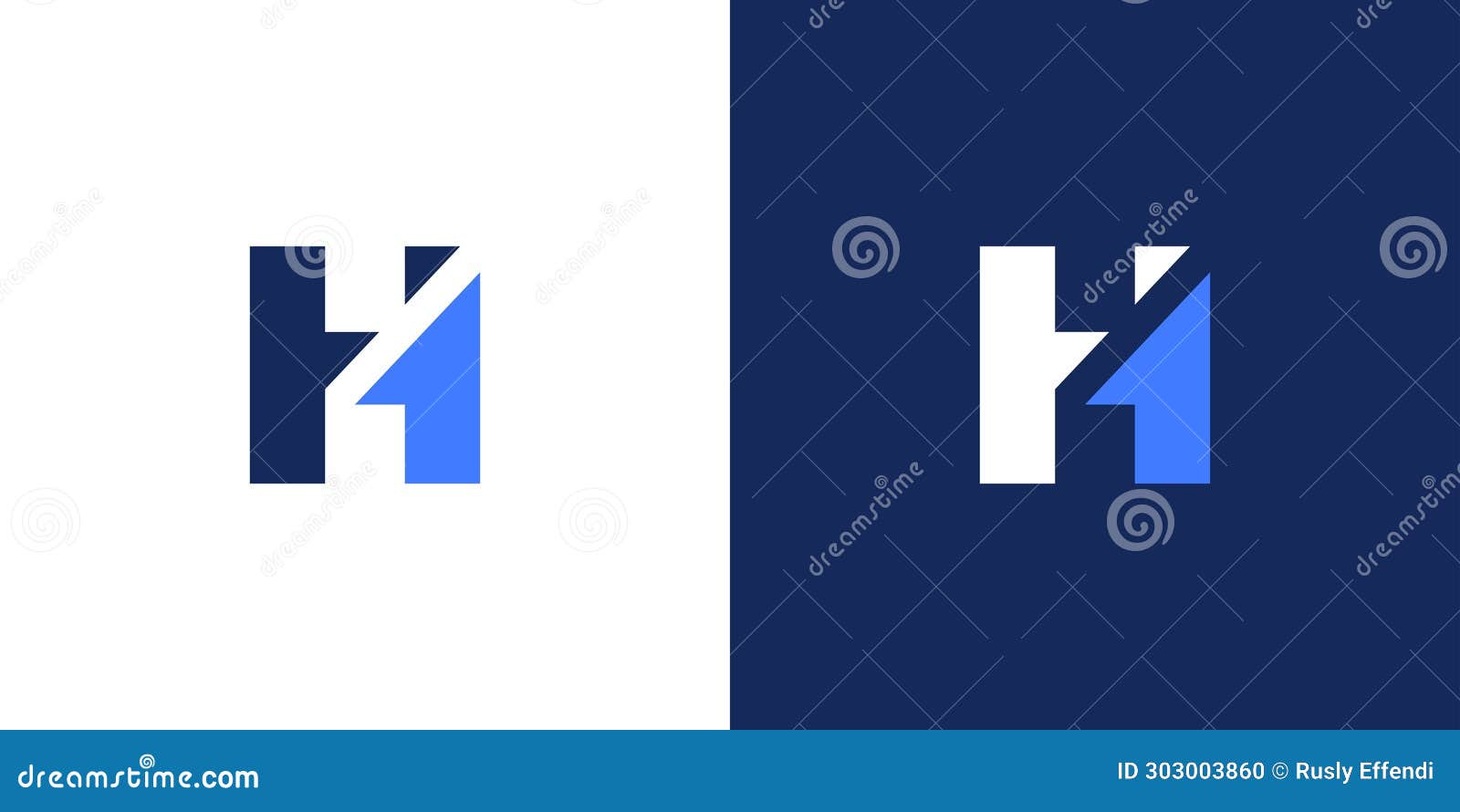 Unique and Modern H1 Initial Logo Design Stock Vector - Illustration of ...