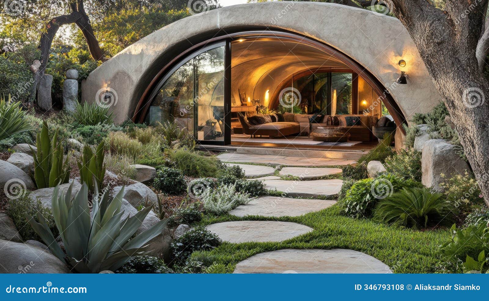 Unique Modern Home Featuring Organic Architecture and Lush Landscaping ...