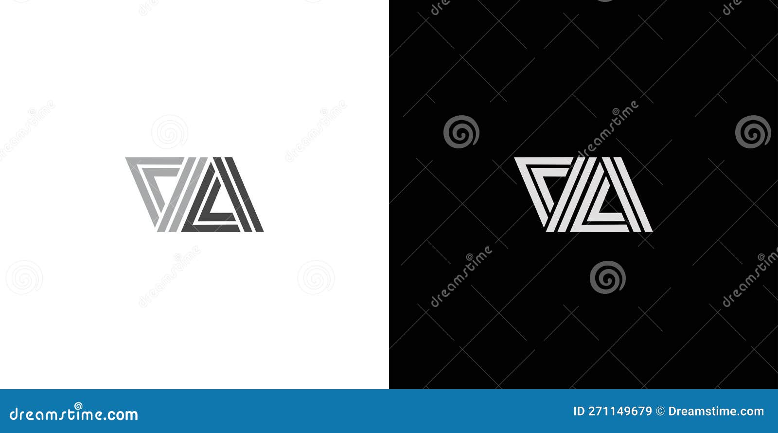 Unique And Modern Initial Letter VA Logo Design Cartoon Vector ...