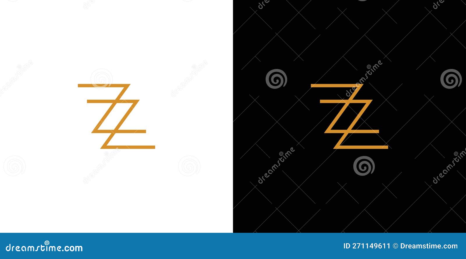 Simple Letter Z Z Initials Logo Design Stock Vector - Illustration of ...