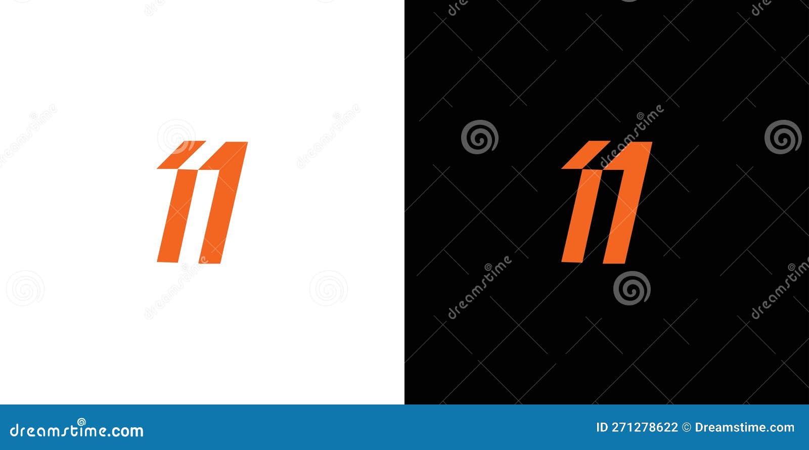 Unique and Modern Number 11 Logo Design Stock Vector - Illustration of ...
