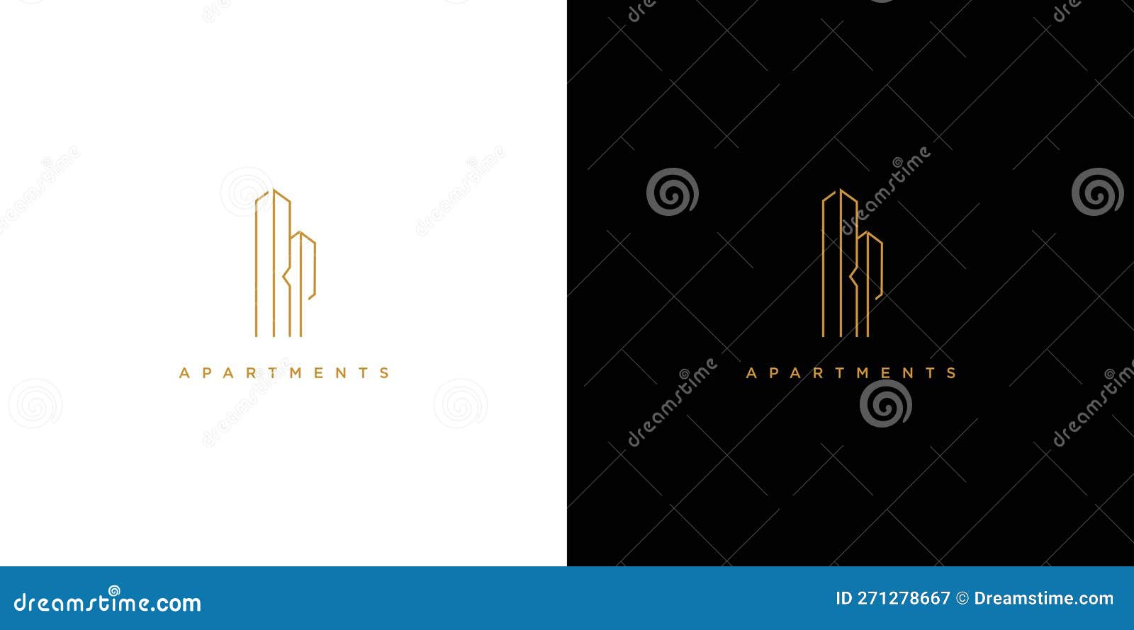 Unique and Modern RP Initials Apartment Logo Design Stock Vector ...