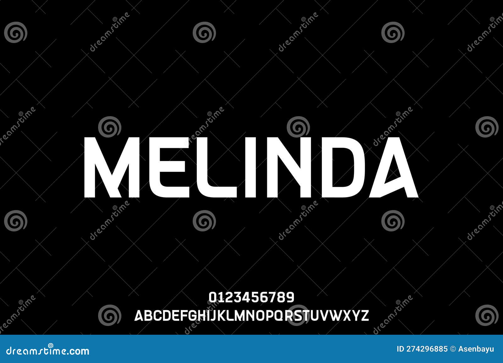 Modern Retro Style Sans Serif Display Font Vector Stock Vector ...