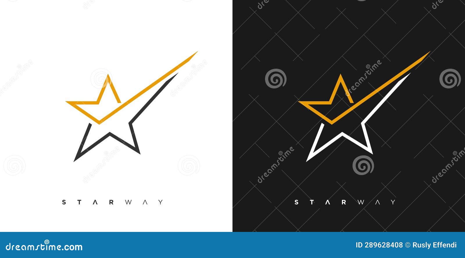Unique and Modern Star Way Logo Design Stock Vector - Illustration of ...